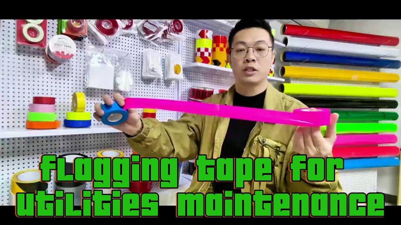 PVC Flagging tape with free shipping,Surveying white stakes in a square with ribbons