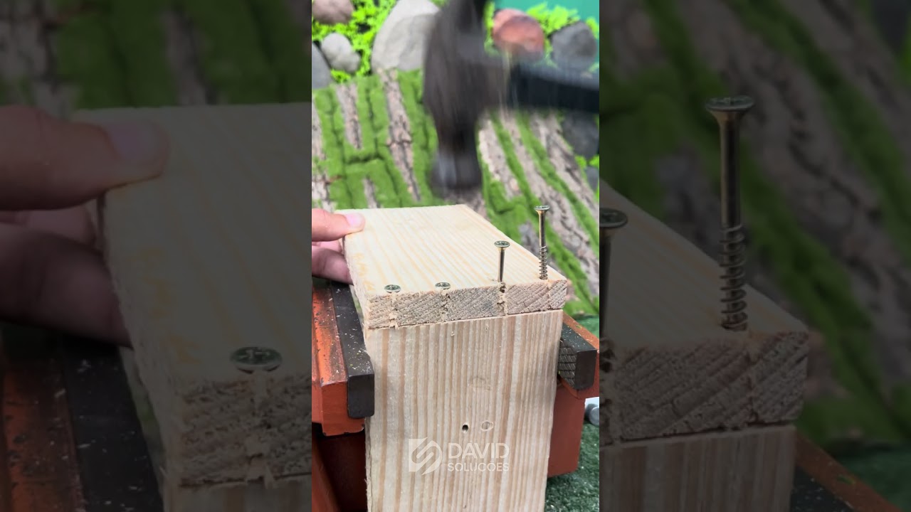 A maneira mais simples de unir duas peças de madeira 🪵🔧😱#DicasDeMarcenaria #TruqueFaçaVocêMesmo
