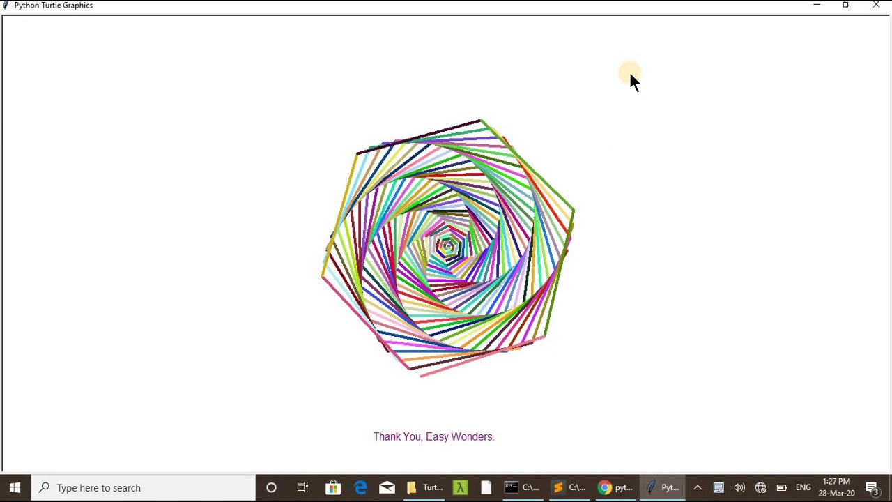 Python Turtle Graphics- Geometrical Patterns, Code Wonders