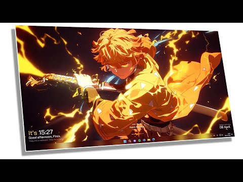 This is the Best ZENITSU from DEMON SLAYER theme! #rainmeter #desktopcustomization