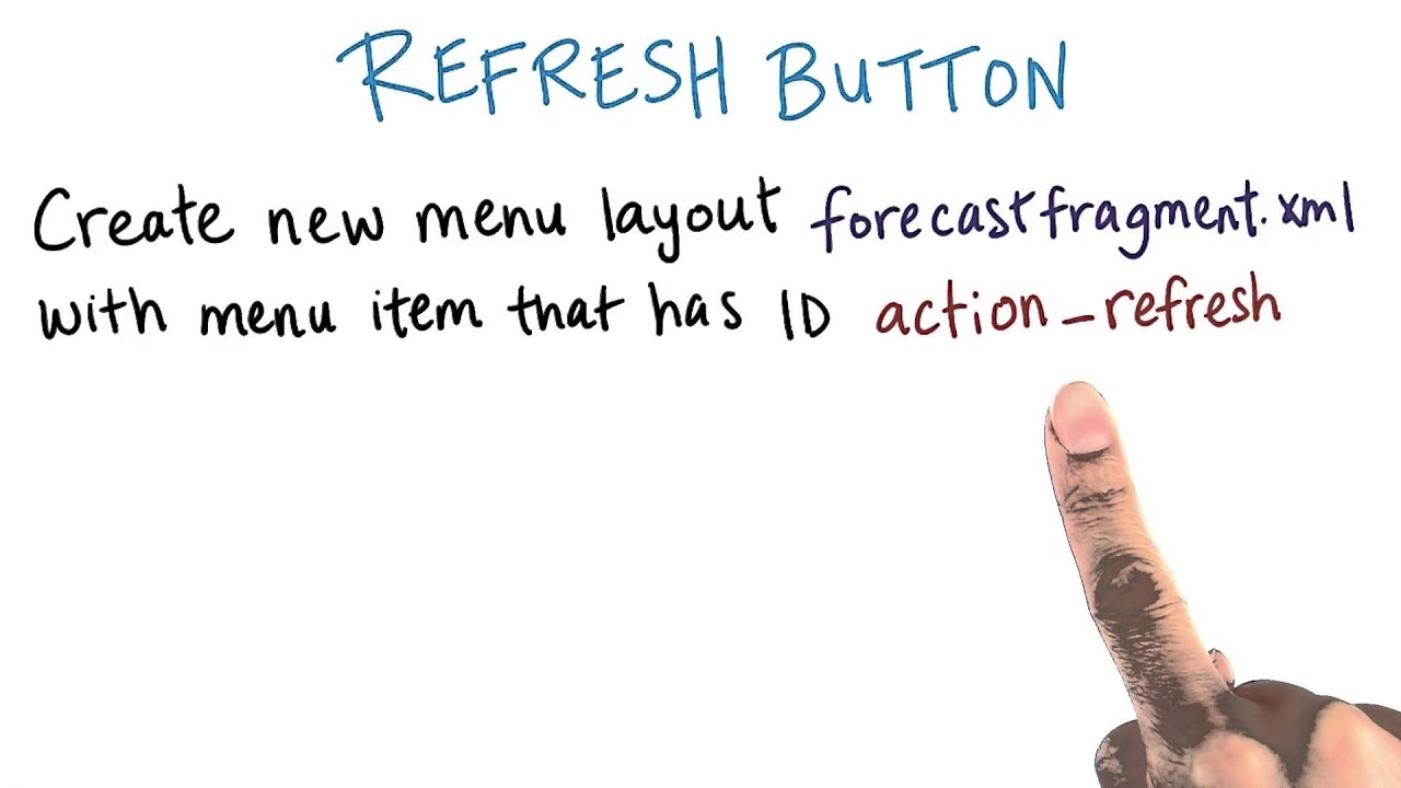 Refresh Button - Developing Android Apps