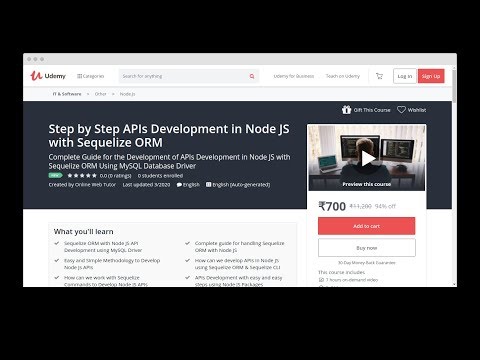 Learn Udemy Course Step by Step APIs Development in Node JS with Sequelize ORM - Mind Luster