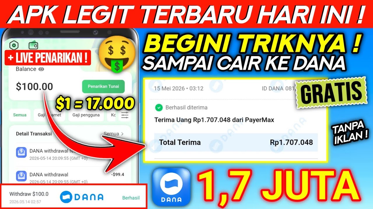 BARU TAU CARANYA ! APLIKASI PENGHASIL UANG 2026 TERBUKTI MEMBAYAR TANPA UNDANG TEMAN