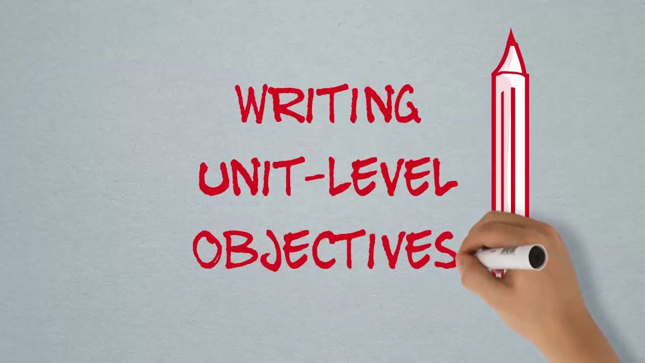 Writing Unit Level Objectives