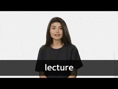 LECTURE definition and meaning | Collins English Dictionary
