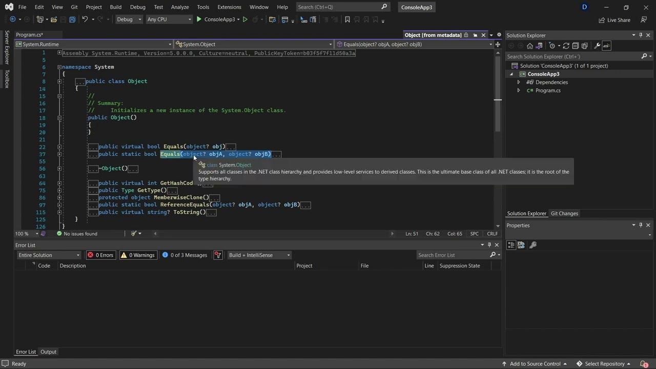 C# Object Class (Equals, GetHashCode, GetType, MemberwiseClone, ToString) Explained