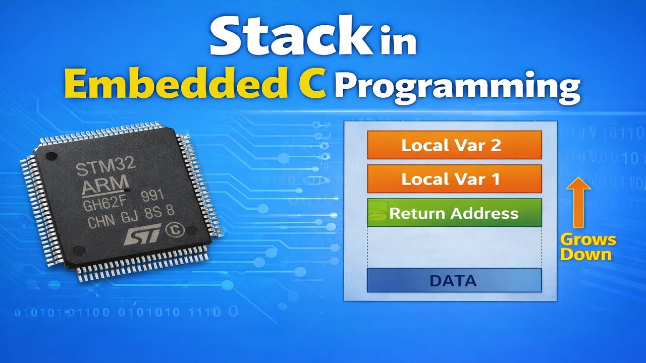 Stack Memory in Embedded Systems | LIFO, Stack Frames & Memory Segments