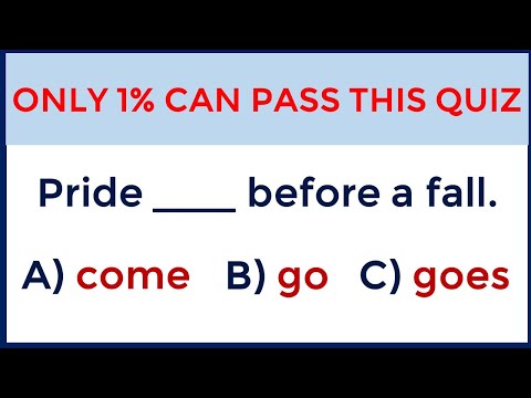 Mixed Grammar Test: If you score over 90% on this quiz, your English is Great!