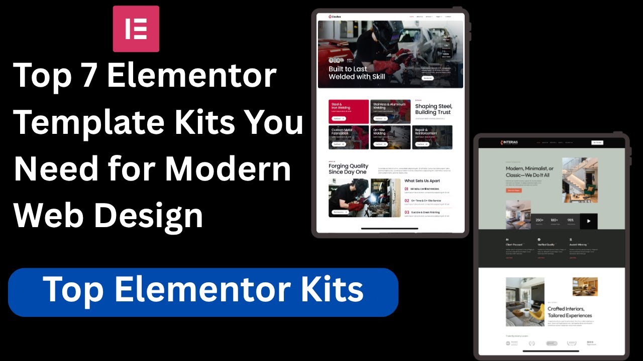 Top 7 Elementor Template Kits You Need for Modern Web Design 2025