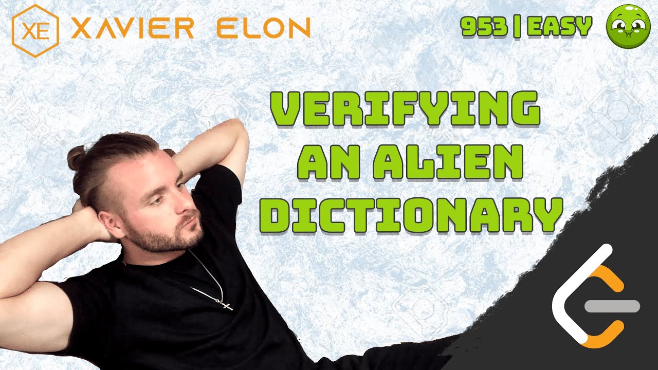 LeetCode 953 | Verifying an Alien Dictionary | Solution Explained (Java + Whiteboard)
