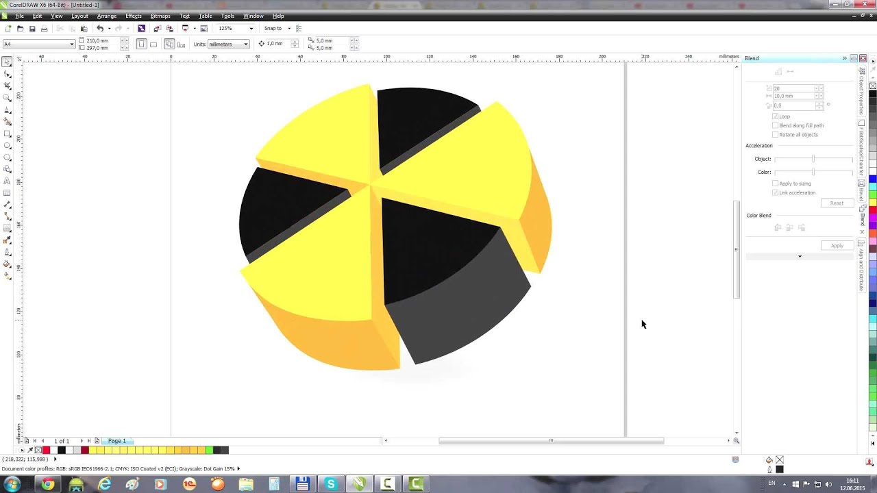 CorelDRAW Example: Radioactivity icon