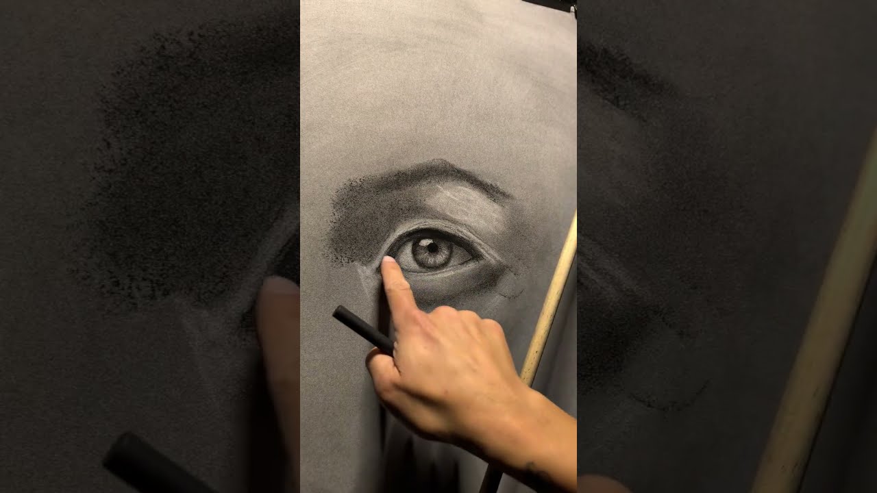 How to Draw Eyes: Step by Step Charcoal Drawing Tutorial for Beginners