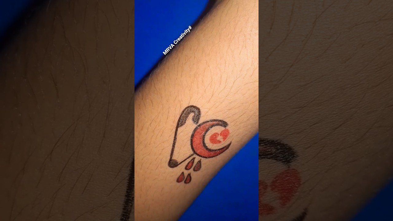 DIY PIN TATTOO 👌❤️🧷 #tattoo #shorts #viral #2k25 #trendingtattoo