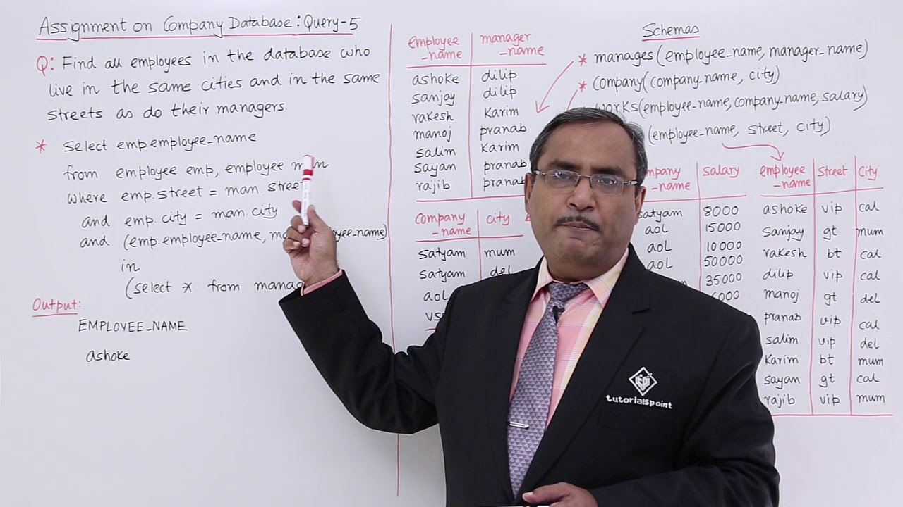 DBMS - Assignment on Company Database Query-5