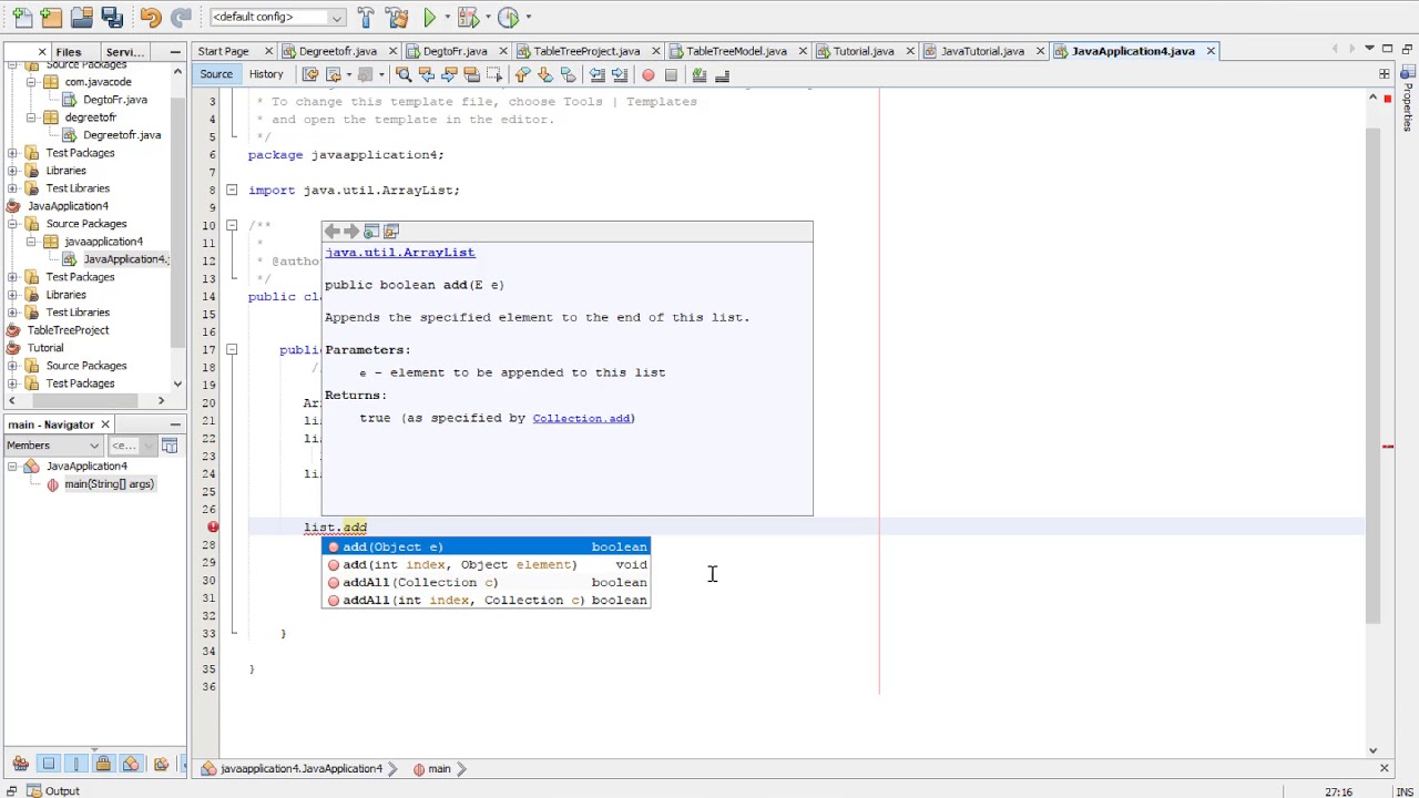 Add item at specified Index in ArrayList Java Code
