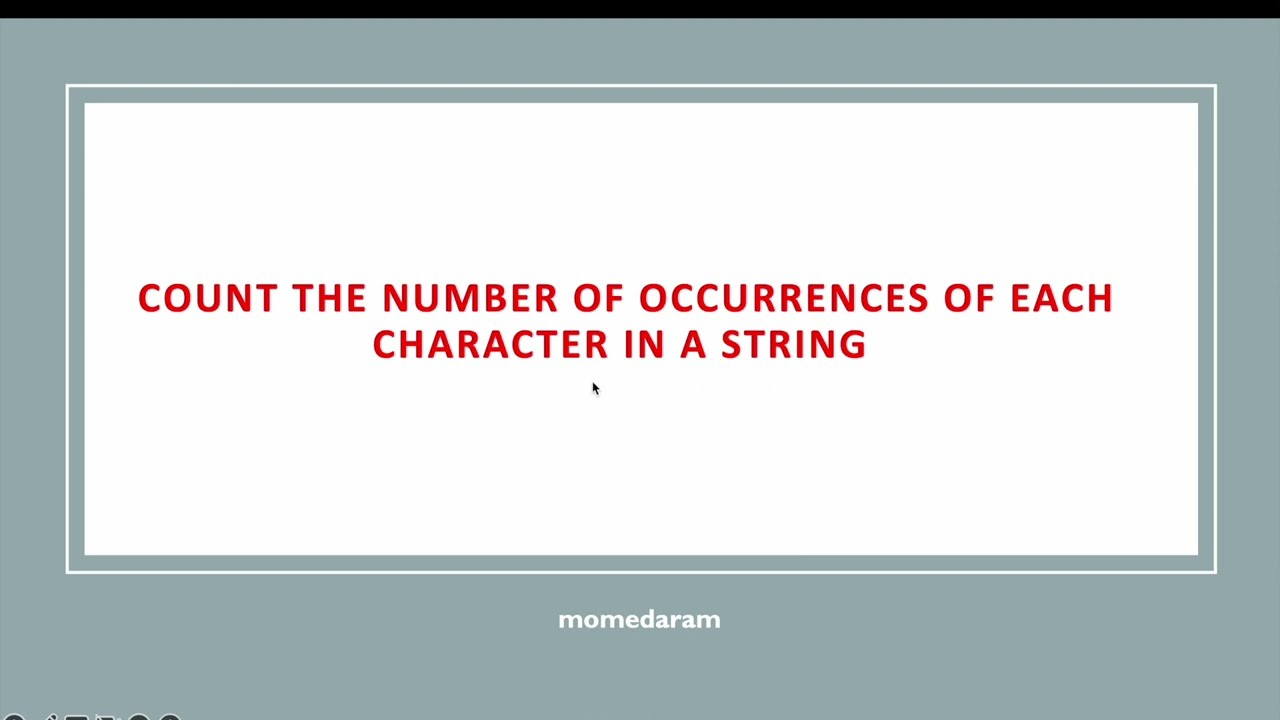 Write a Java Program to count the number of occurrences of each character in a string.