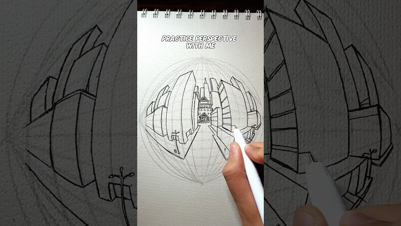 How To Draw 5-point Perspective ✍️ #artist #howtodraw #perspective