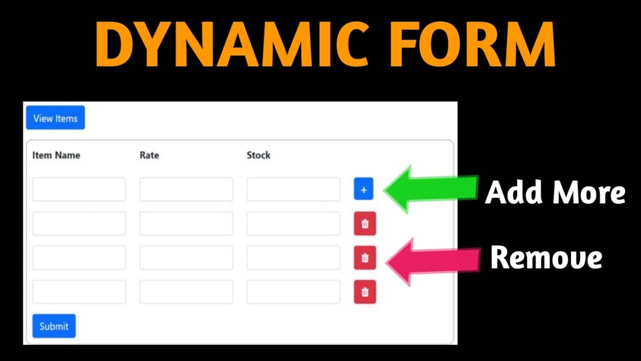 Dynamically Add/Remove Form Inputs & Insert Data Into Database Using Bootstrap 5, jQuery Ajax & PHP