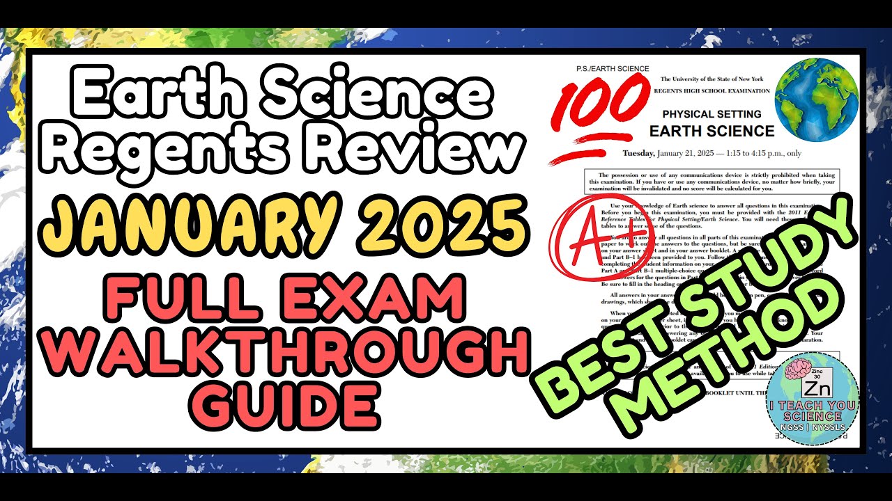 January 2025 Earth Science Regents Exam Review | Comprehensive Study Guide for Test Prep Success