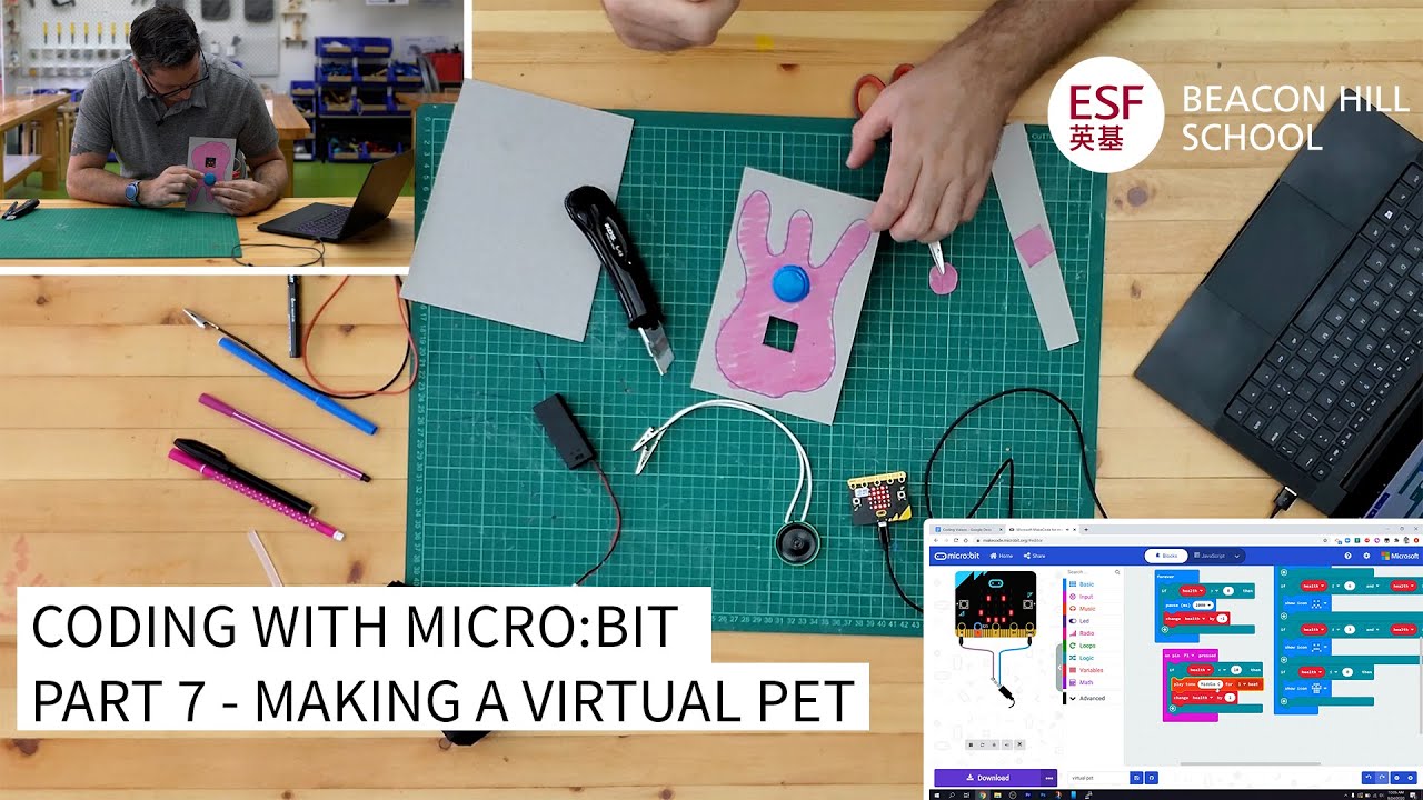 Coding with micro:bit - Part 7 - Making a Virtual Pet