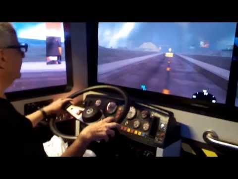 Bus simulator from Trailways at the 2015 Bus Museum Spring Fling
