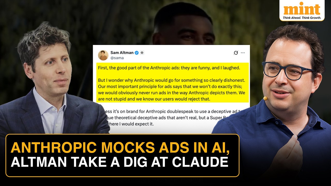 Anthropic Vs OpenAI: Altman Miffed After Anthropic Mocks Ads In ChatGPT, Calls Rival ‘Dishonest’