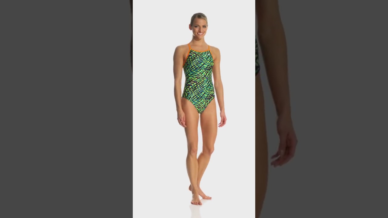 The Finals Funnies Women's Zebra Zoo Non-Foil Flutter Back One Piece Swimsuit | SwimOutlet.com