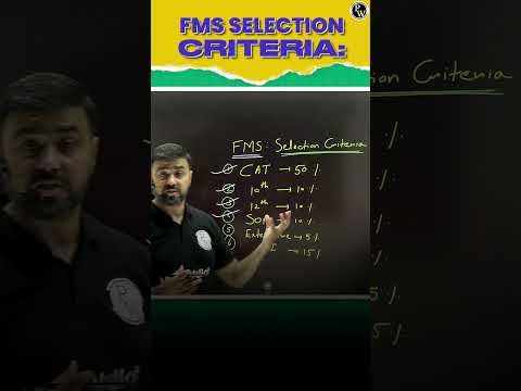 Selection Criteria for FMS | CAT Score is the Dominating Factor | Best ROI #shorts #mbawallah