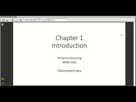 Fundamentals of UbiComp & IoT 01 Introduction Definition & History of Pervasive Computing
