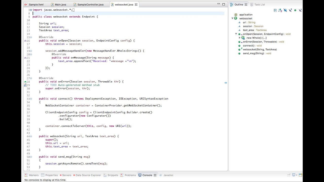 Java websocket client in 5 min