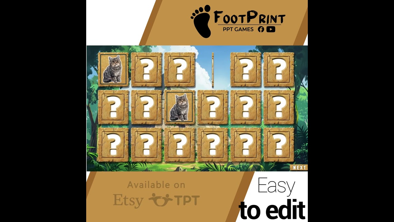 PowerPoint Game Template - Tile Flipper