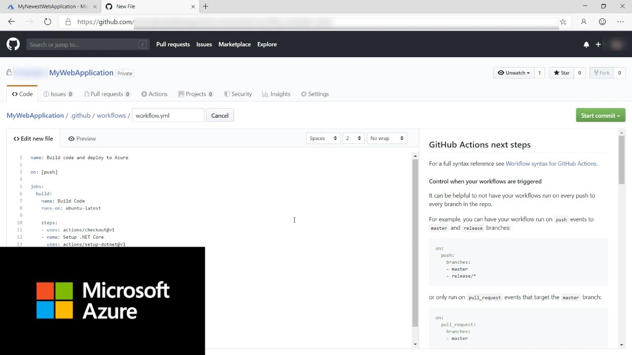 How to get started with GitHub Actions for Azure | Azure Tips and Tricks