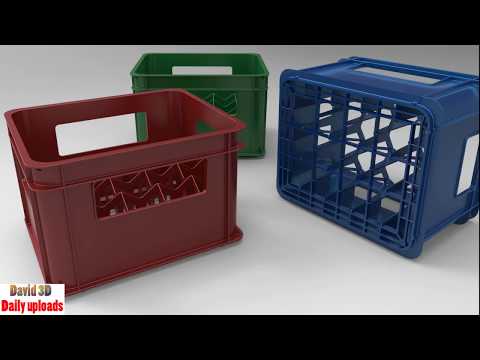 Plastic bottle crate - x24 || Download free 3D cad models #100112