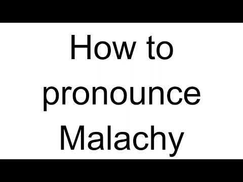 How to Pronounce Malachy (English)