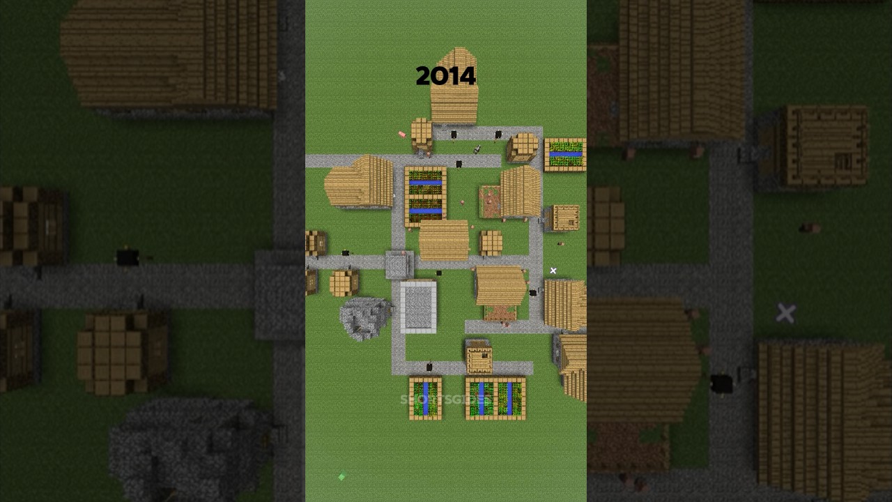 Old vs New village #minecraftshorts #minecraft #minecraftbuilding #minecrafttutorial #gides #gaming