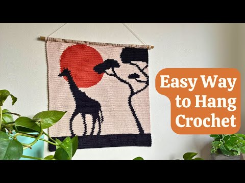 How To Attach Your Crochet Tapestry To A Dowel - Easiest Method