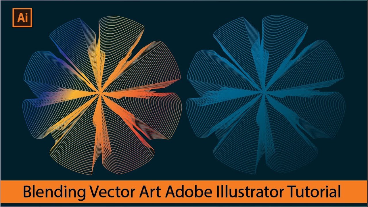 Blending Vector Art -  Illustrator Tutorial (3D Flower) Graphic Design