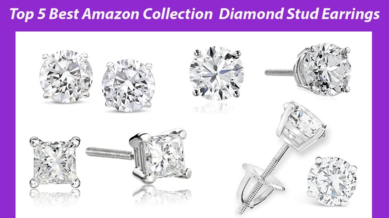 Top 5 Best Amazon Collection  Diamond Stud Earrings in 2023 Reviews & Buying guide!