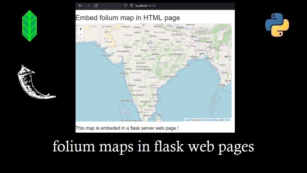 Render folium maps in python flask server
