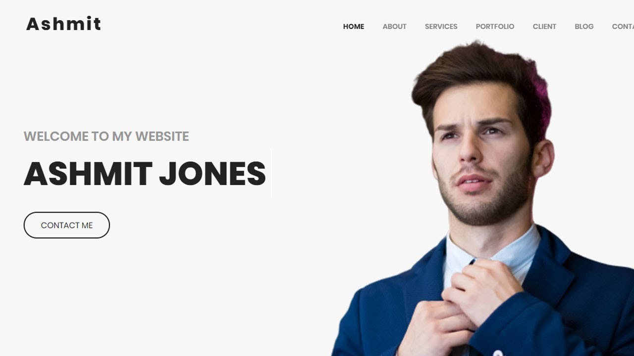 Ashmit - Personal Portfolio HTML Template | Bootstrap Personal Portfolio Website Template