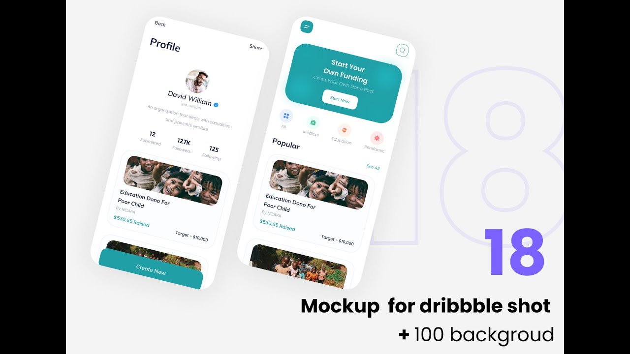 Dribbble shot mockup