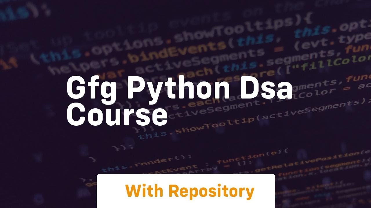 gfg python dsa course