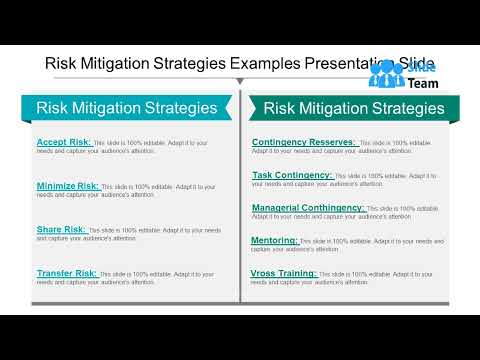 Risk Mitigation Strategies Examples Presentation Slide