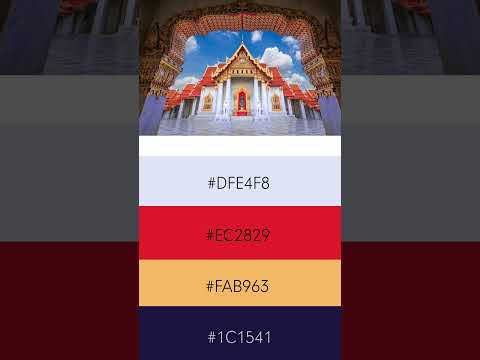 #colortrends #artinspo #colorpalette #red #white #gold #blue #asian #thailand #temple #color #colors