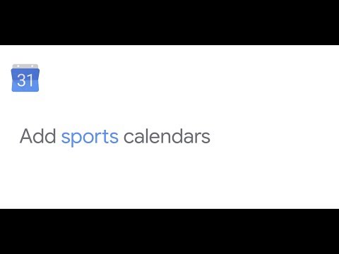 Add sports calendars in Google Calendar