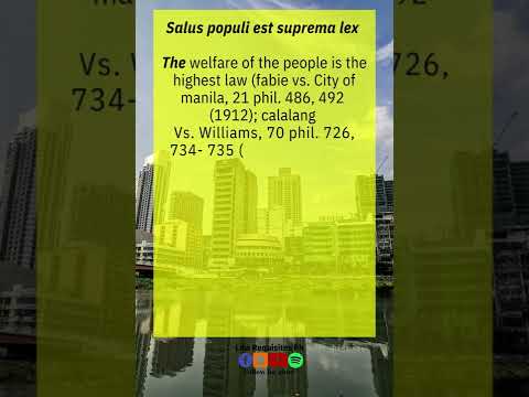 Salus populi est suprema lex : Constitutional Law | Law Requisites Ph #shorts