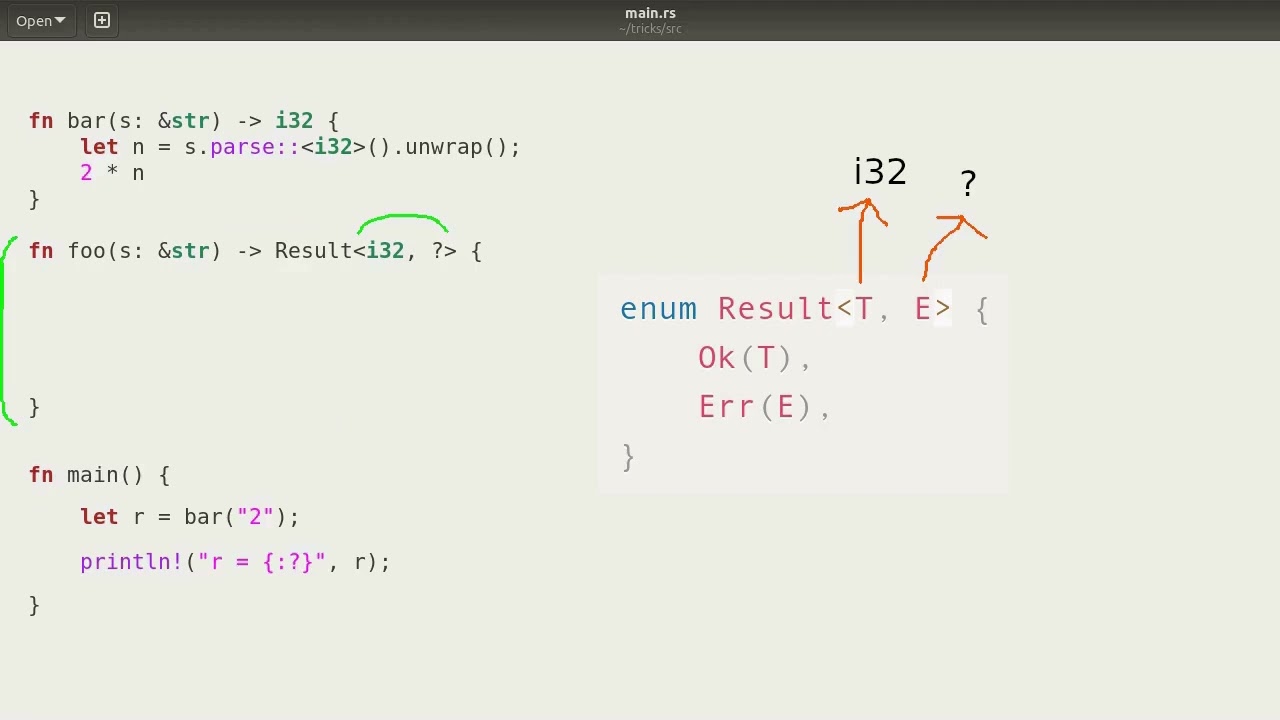 Rust Error Handling Result Enum Beginner