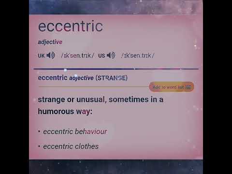 what's the meaning of eccentric in English?