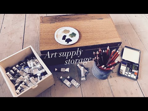 How I Store My Art Supplies ❊ Vintage & cosy aesthetic