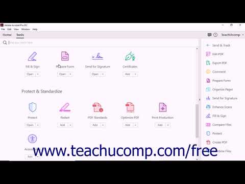 Acrobat Pro DC Tutorial The Acrobat Tools View - Adobe Acrobat Pro DC Training Tutorial Course